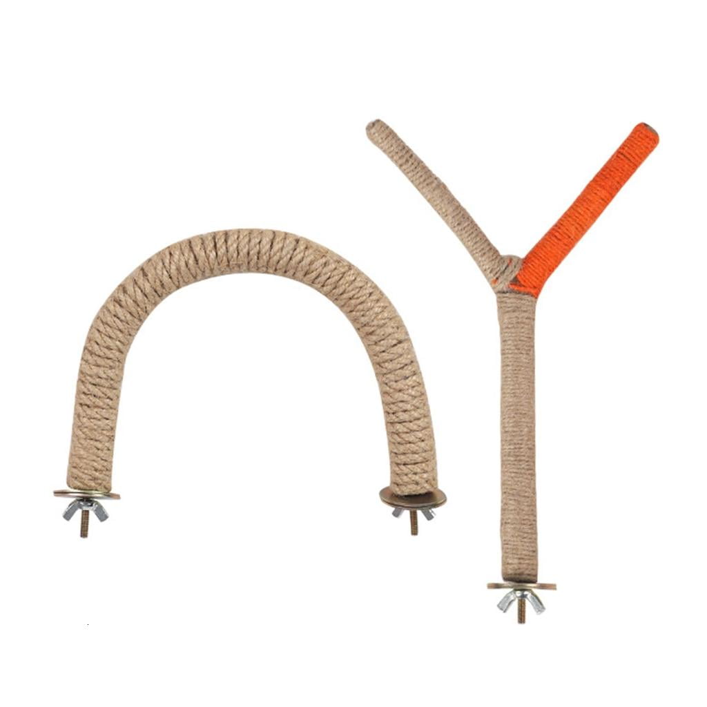 Necvior 2PCS Bird Grinding Perches Bird Standing Branch Cage ...