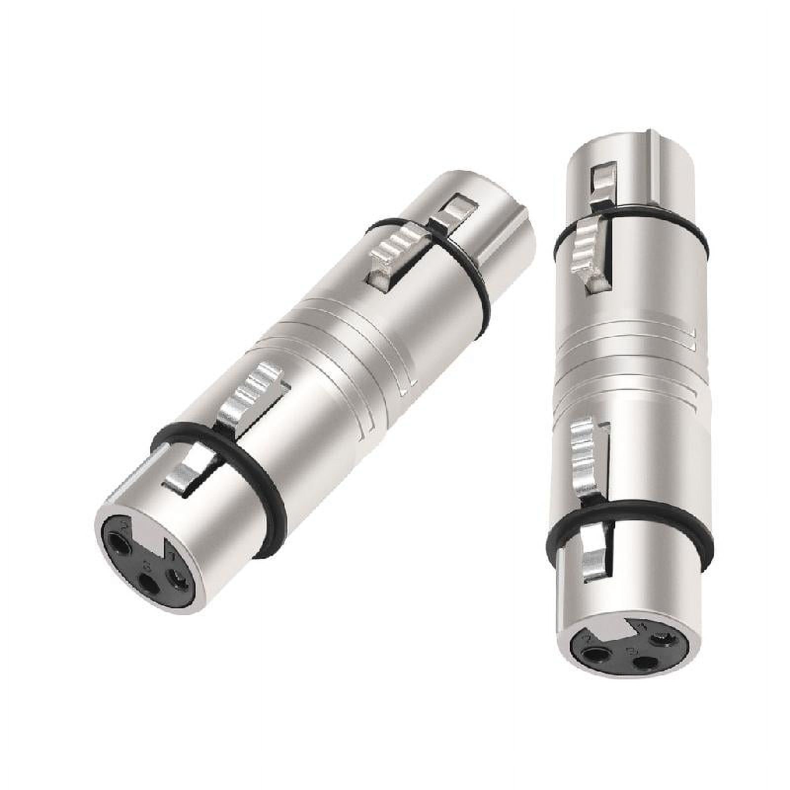 Necvior 2Pcs 3 Pin Female to Female Socket Sound Adapter Professional ...