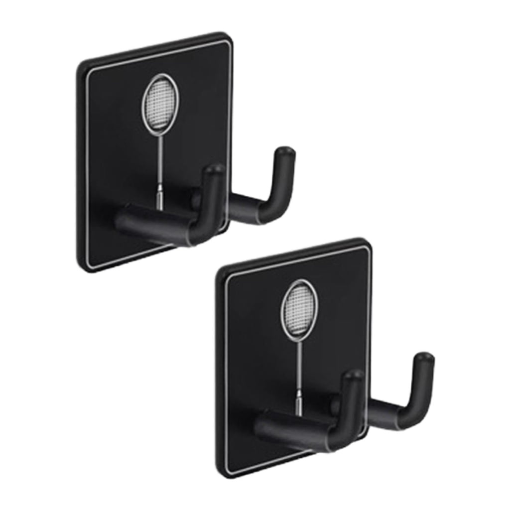 Necvior 2Pcs Wall Hook Wall Mounted Racket Holder Tennis Racket Storage ...