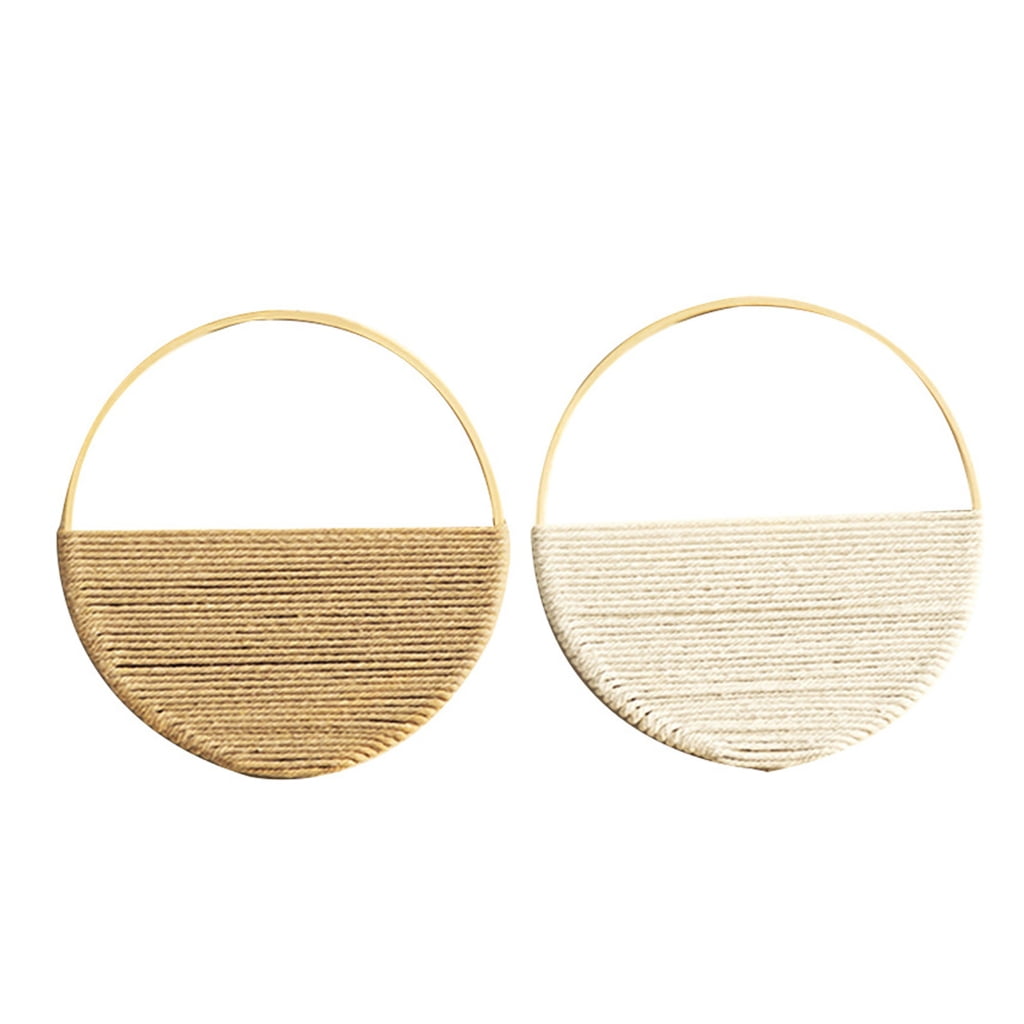 Necvior 2Pcs/set Modern Bohemian Decor Handmade Woven Wall Shelf ...
