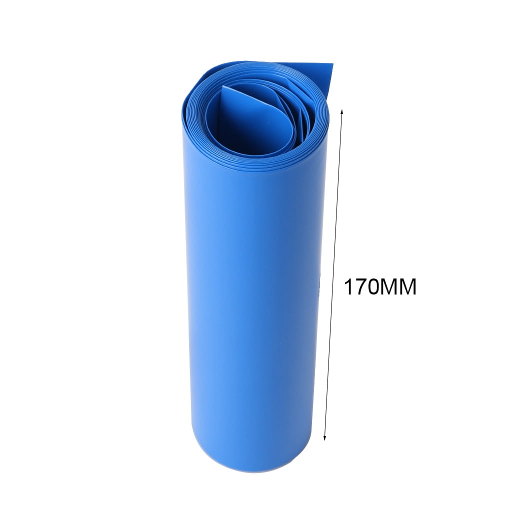 Necvior 2m PVC Shrinkable Tubing Film Heat Shrink Tube Li-ion Wrap Skin ...