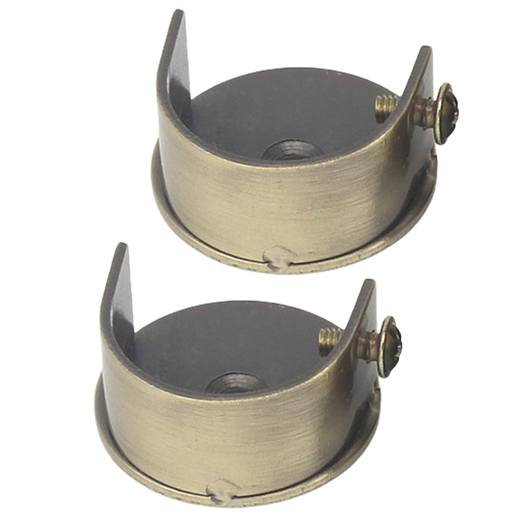 Necvior 2pcs Curtain Rod Brackets Wall Mount Curtain Rod Bracket Set ...