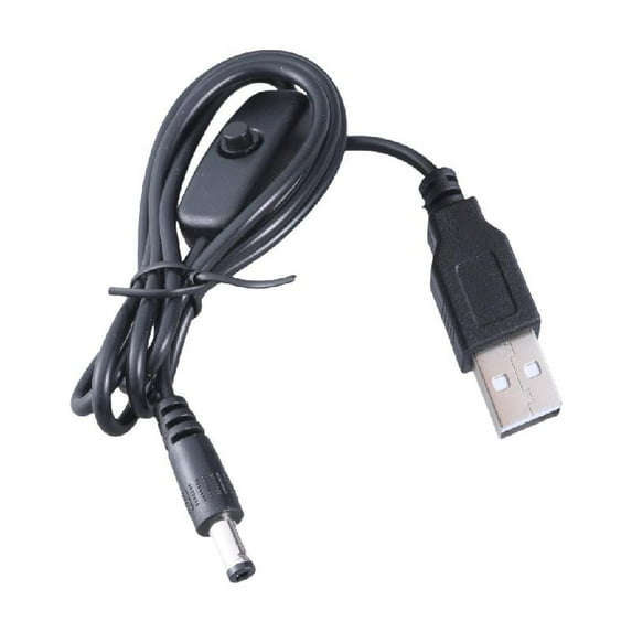 Necvior 3.28ft USB Male to 5.5x2.1mm Male Cable with Switches for 5V ...