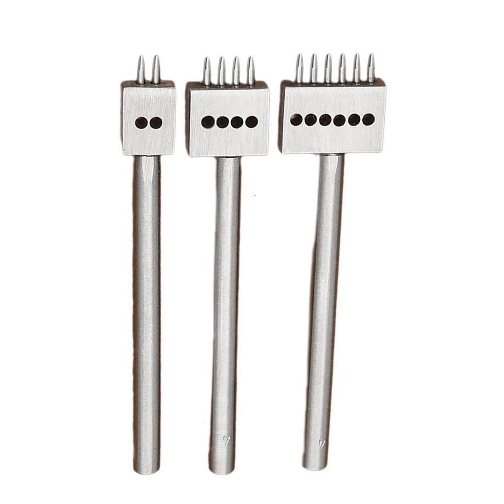 Necvior 3 Pcs/Set Hole Punch Tool 4mm Row Round Hole Tooth Punch Tool ...