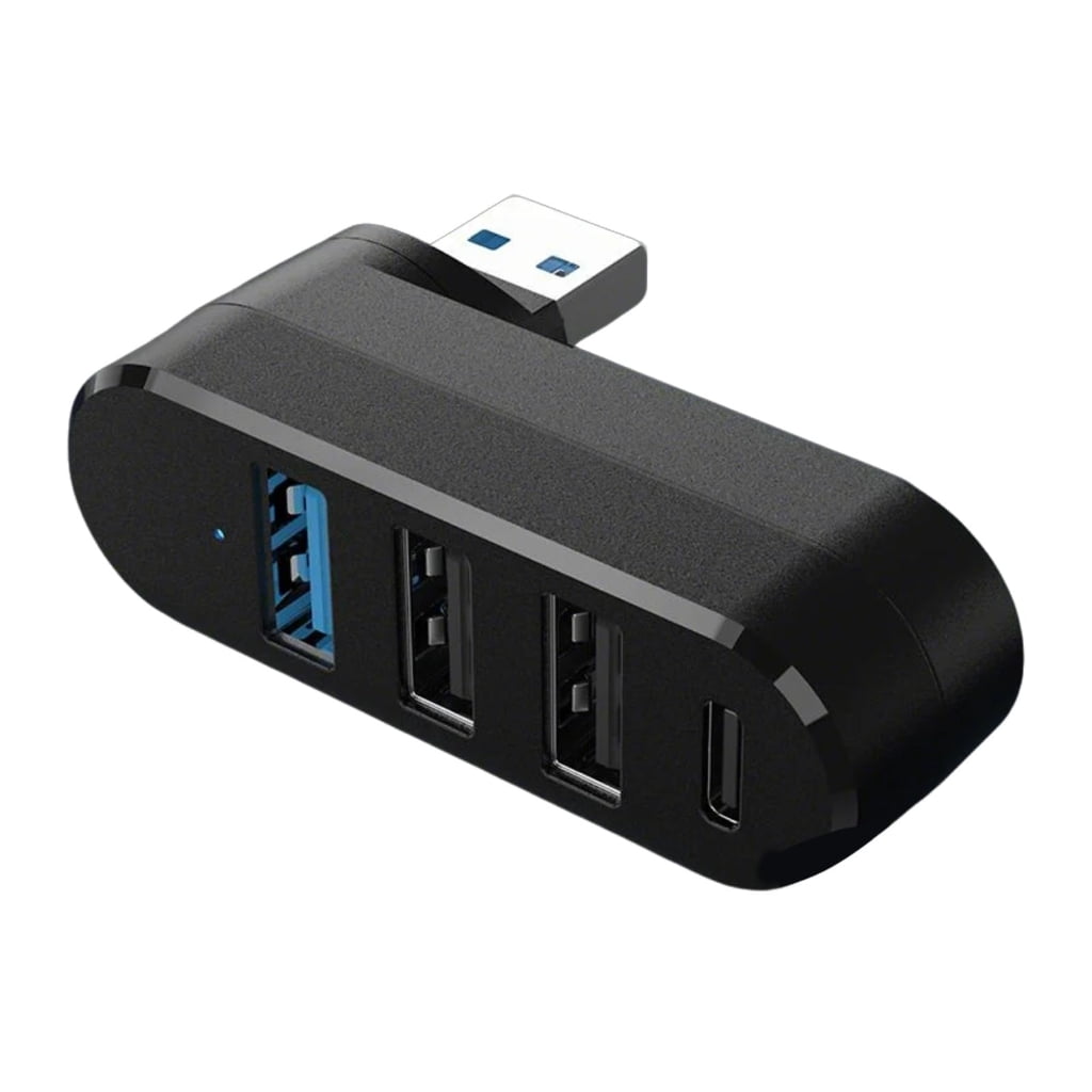 Necvior 4 Port USB 3.0 2.0 Hub 180° Rotatable USB C High Speed Data ...