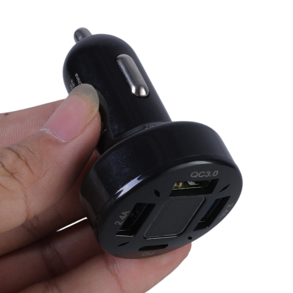Necvior 4 Port USB Car Charging Adapter 4.8A/Quick Charging 3.0+2.4A ...