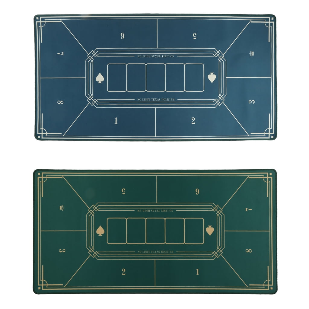 Necvior 40x20 In Texas Hold'em Poker Rubber Mat Folding Portable Poker ...