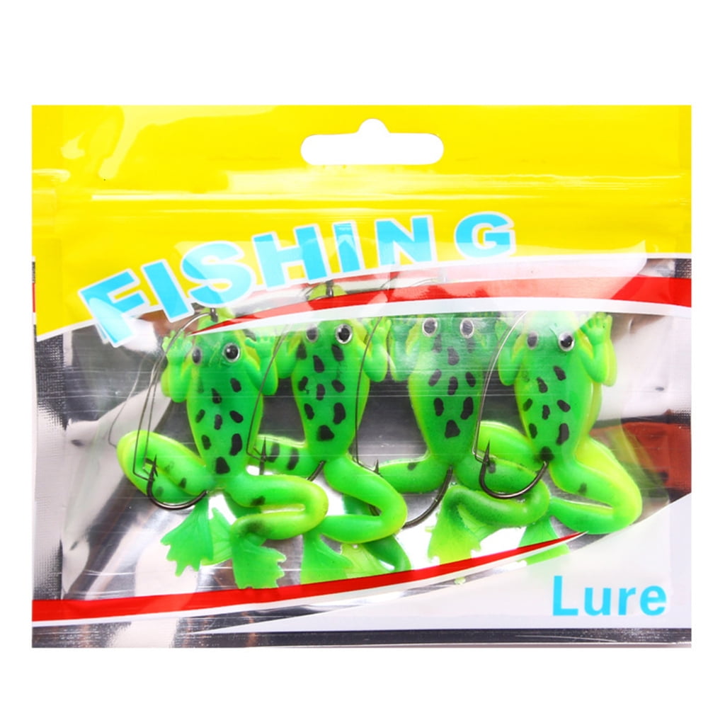 Necvior 4Pcs Fishing Soft Artificial Lures Large Feet Frogs Lures ...