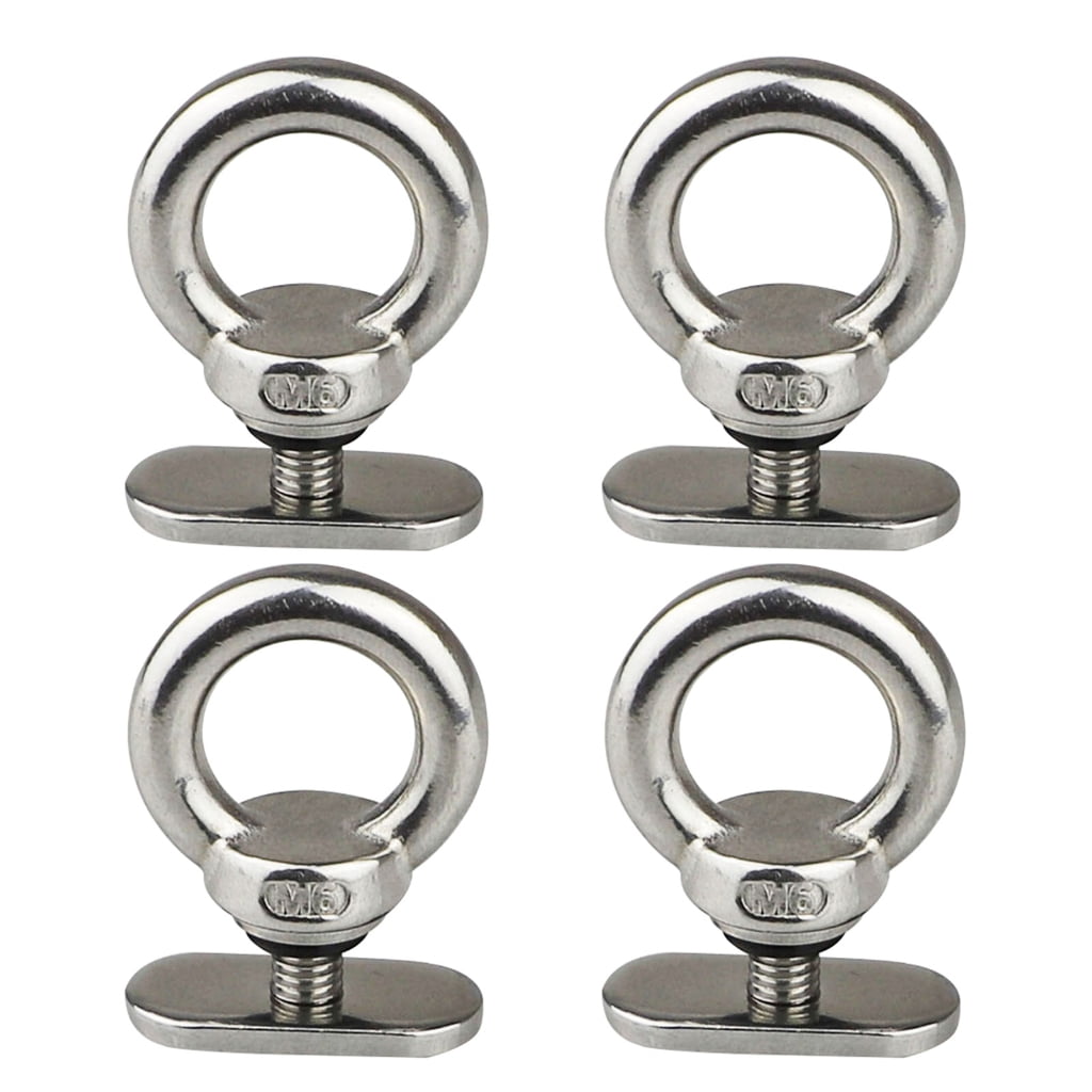 Necvior 4Pcs Kayak Track Mount Nut Tie Down Eyelet Stainless Steel Rail ...