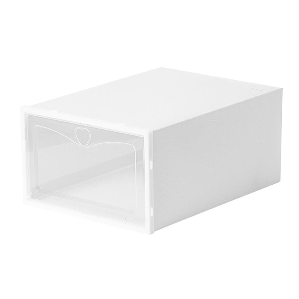 Necvior 4pcs Flip Shoes Box Drawer for Case Clear Plastic Stackable ...