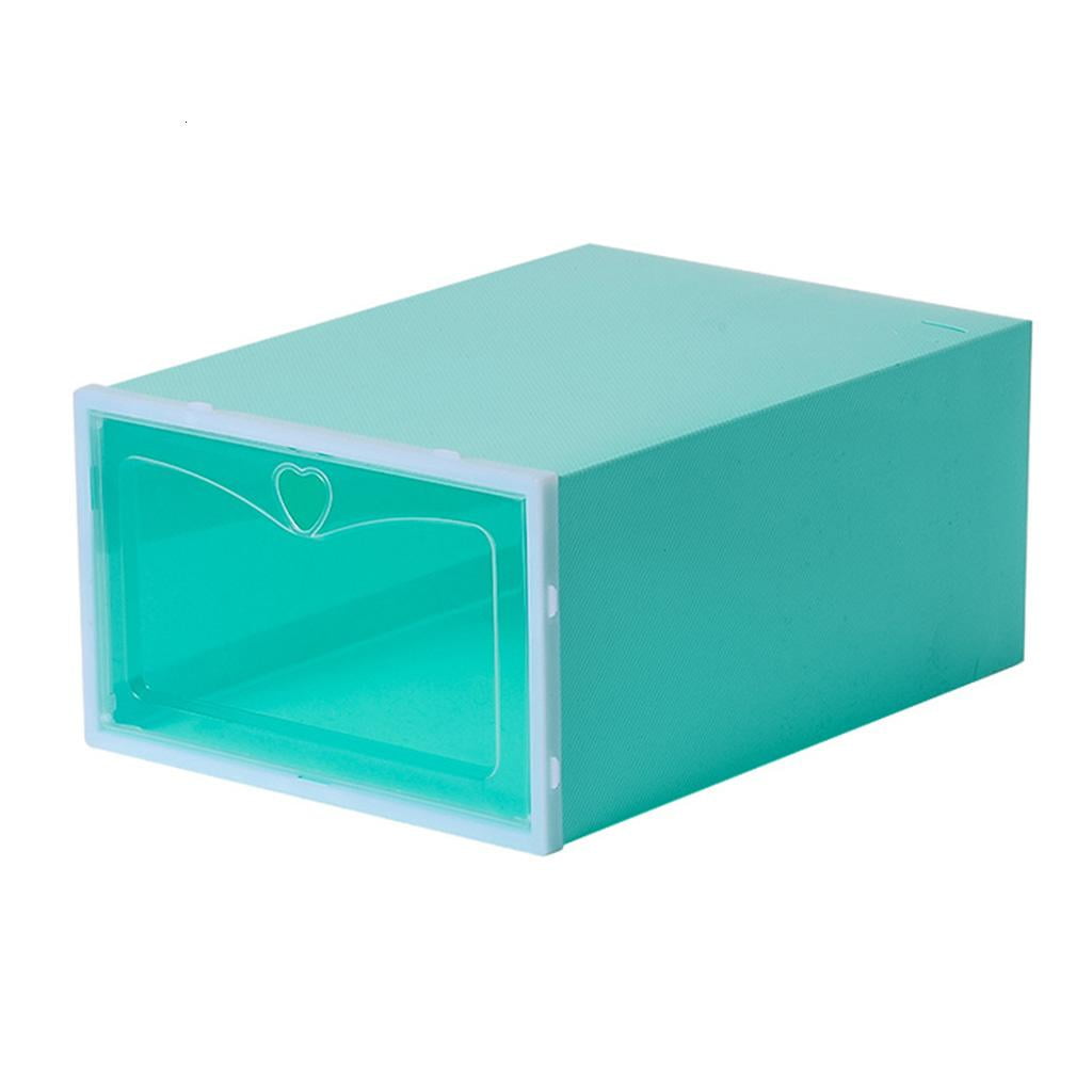Necvior 4pcs Flip Shoes Box Drawer for Case Clear Plastic Stackable ...