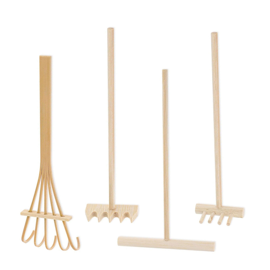 Necvior 4pcs Garden Rakes for Home Office Decoration and Meditations ...