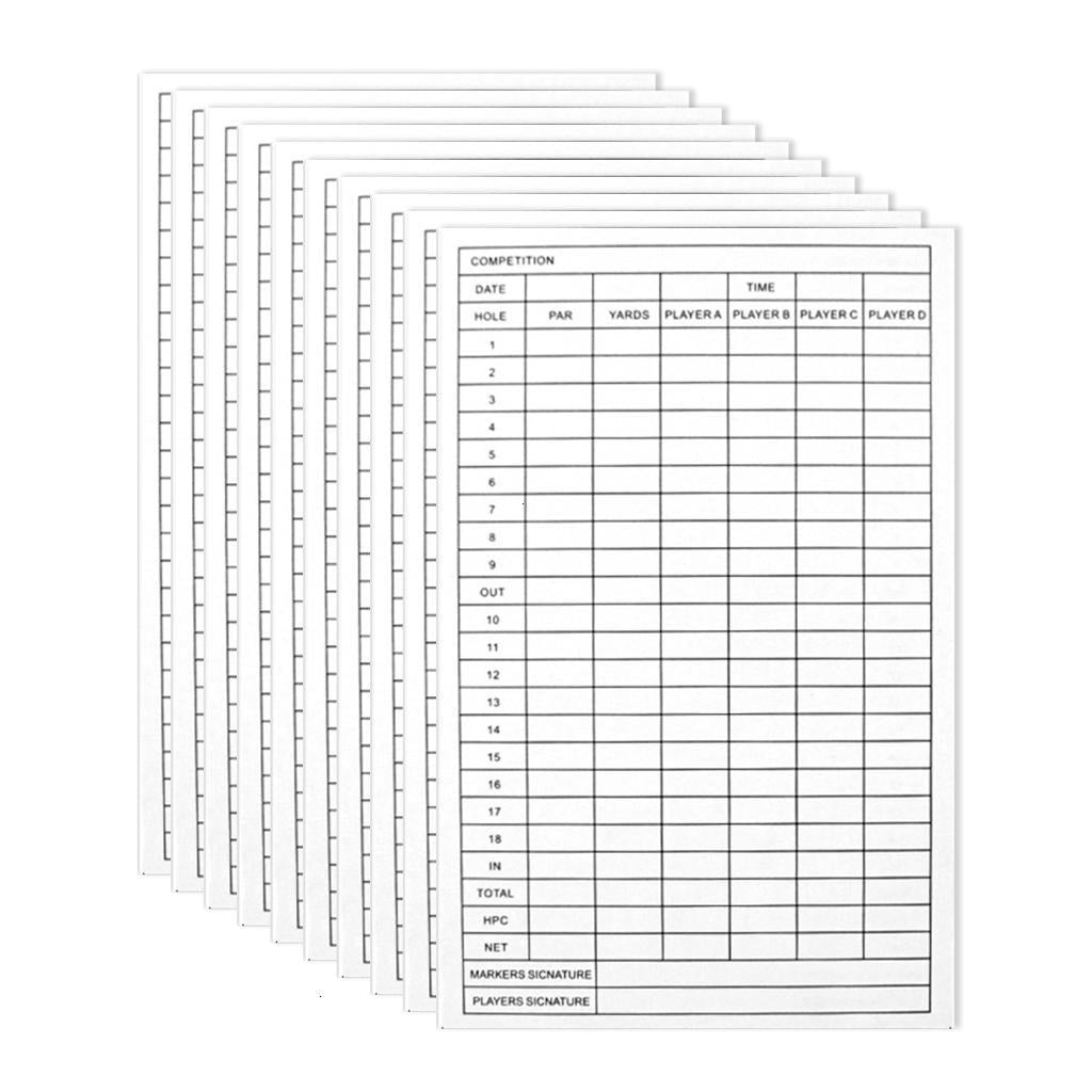 Necvior 5/10pcs Golf Competition Scorecards Record Scores Keeper Golf ...
