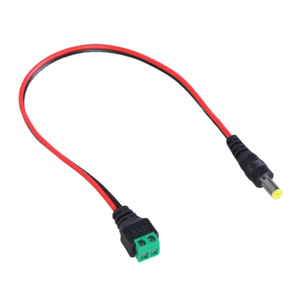 Necvior 5.5x2.1mm Male Plug 12V Power Pigtail Cable for CCTV Camera ...