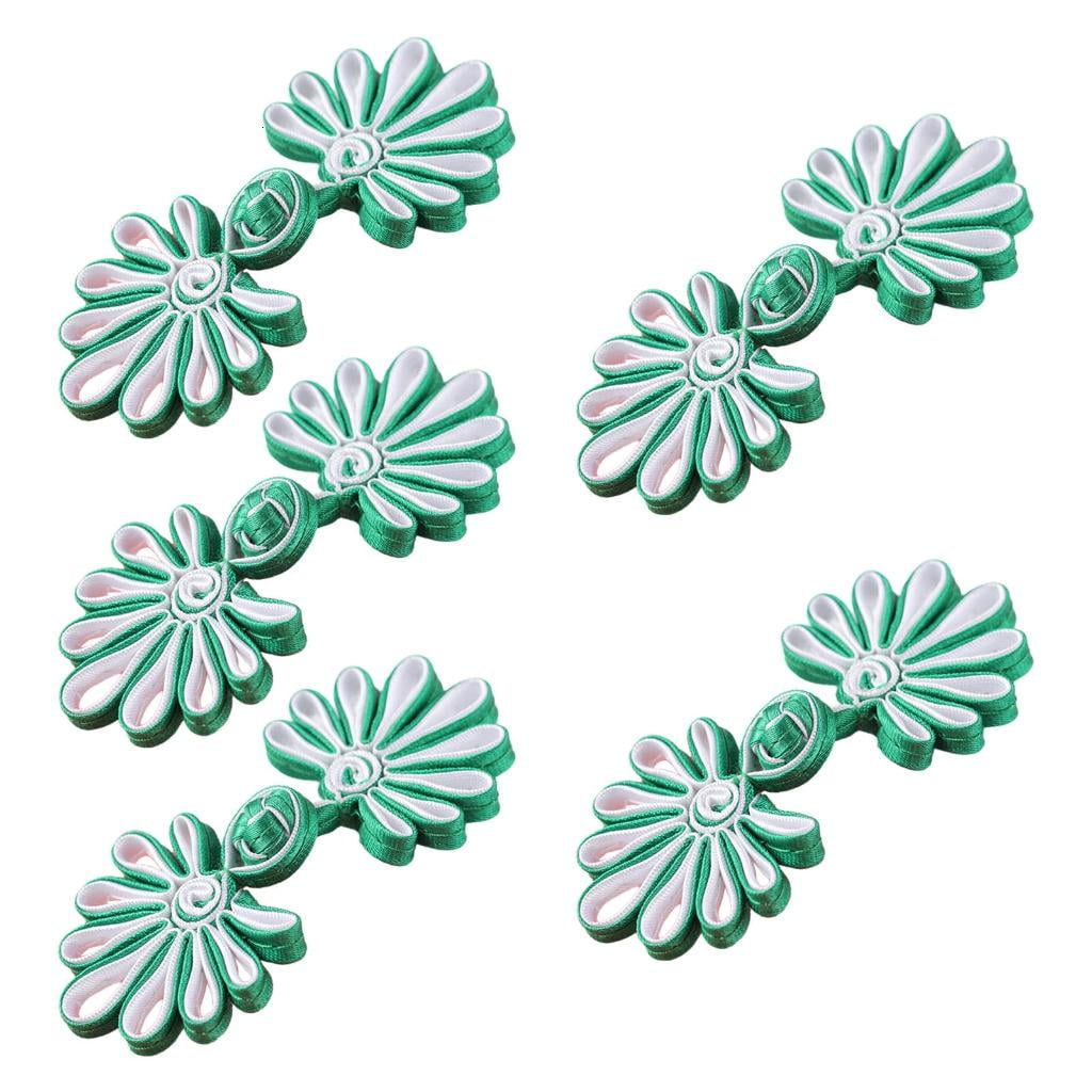Necvior 5 Pairs Chinese Knots Frog Buttons Cheongsam Buttons Chinese ...