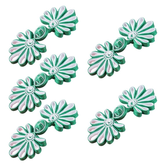 Necvior 5 Pairs Chinese Knots Frog Buttons Cheongsam Buttons Chinese ...