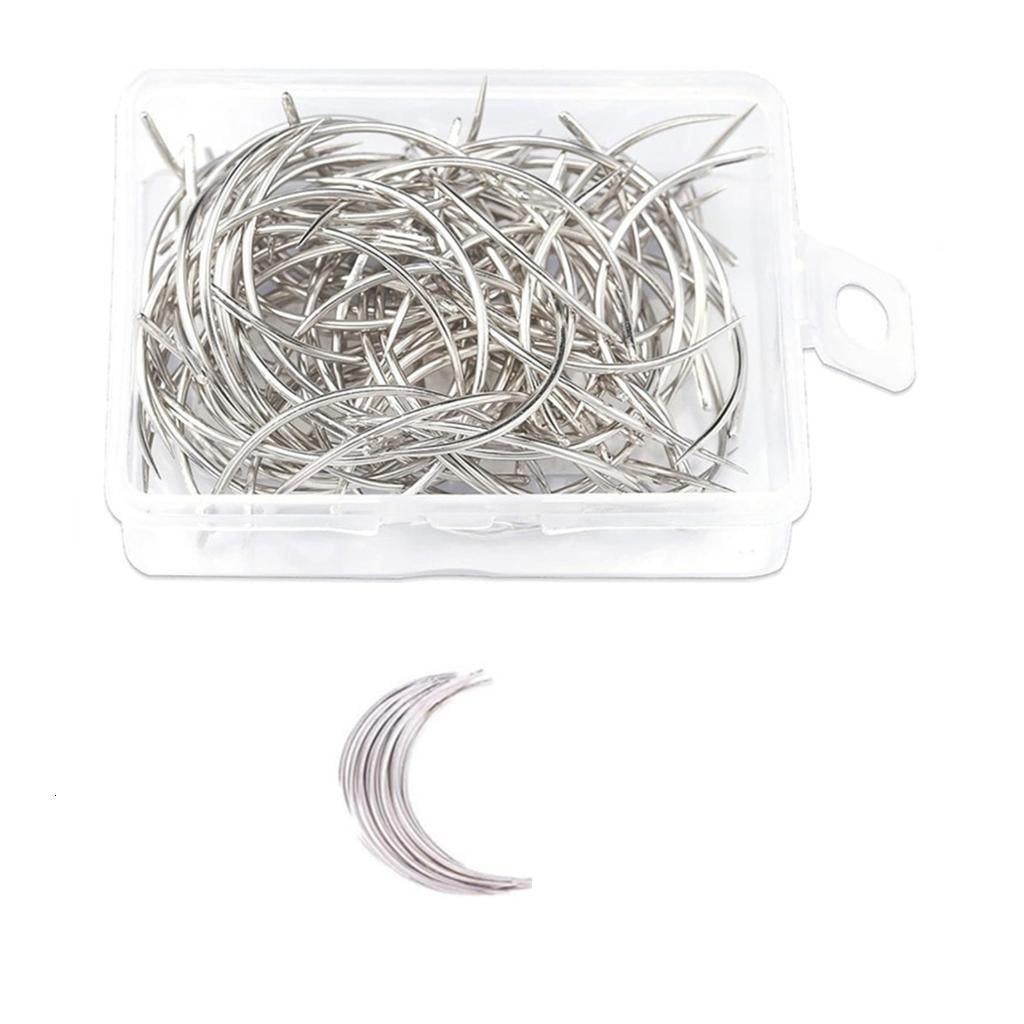 Necvior 50/100PCS Hair Making Pin Needle Set, Hair Pins and C Curved ...