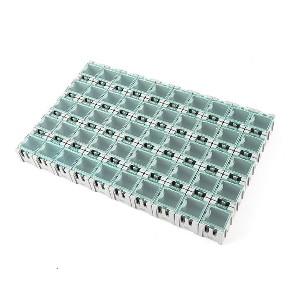 Necvior 50 Pieces Plastic Storage Containers For Electronic Component ...