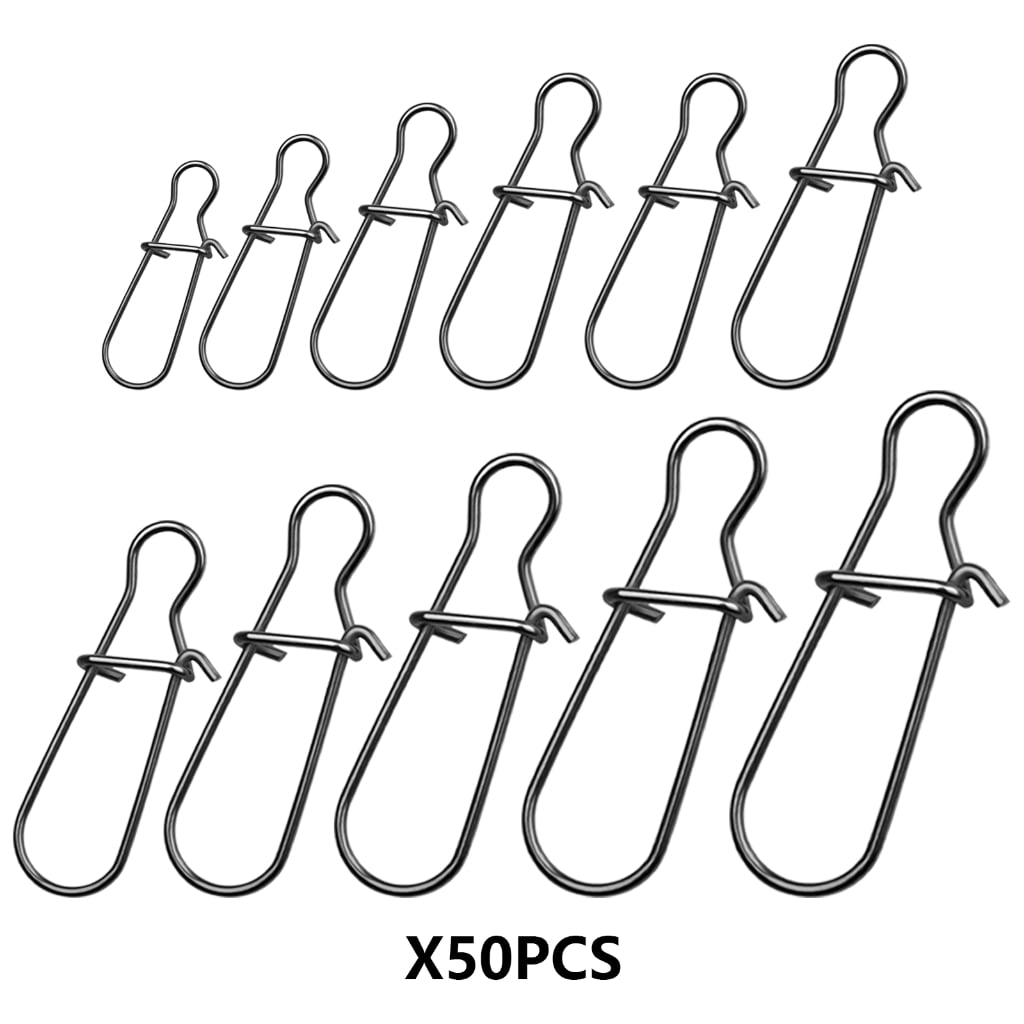 Necvior 50Pcs Quickly Change Fishing Snapping Clip Hook Snapping Pin ...