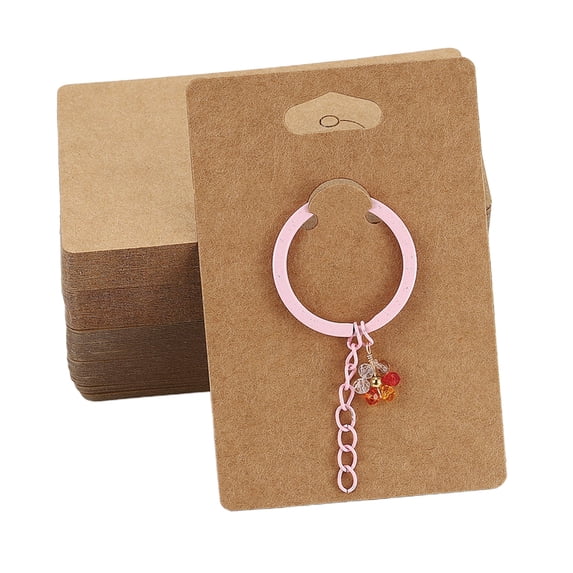 Necvior 50x Keychain Packaging Cardstock Holder Displaying Keyring ...