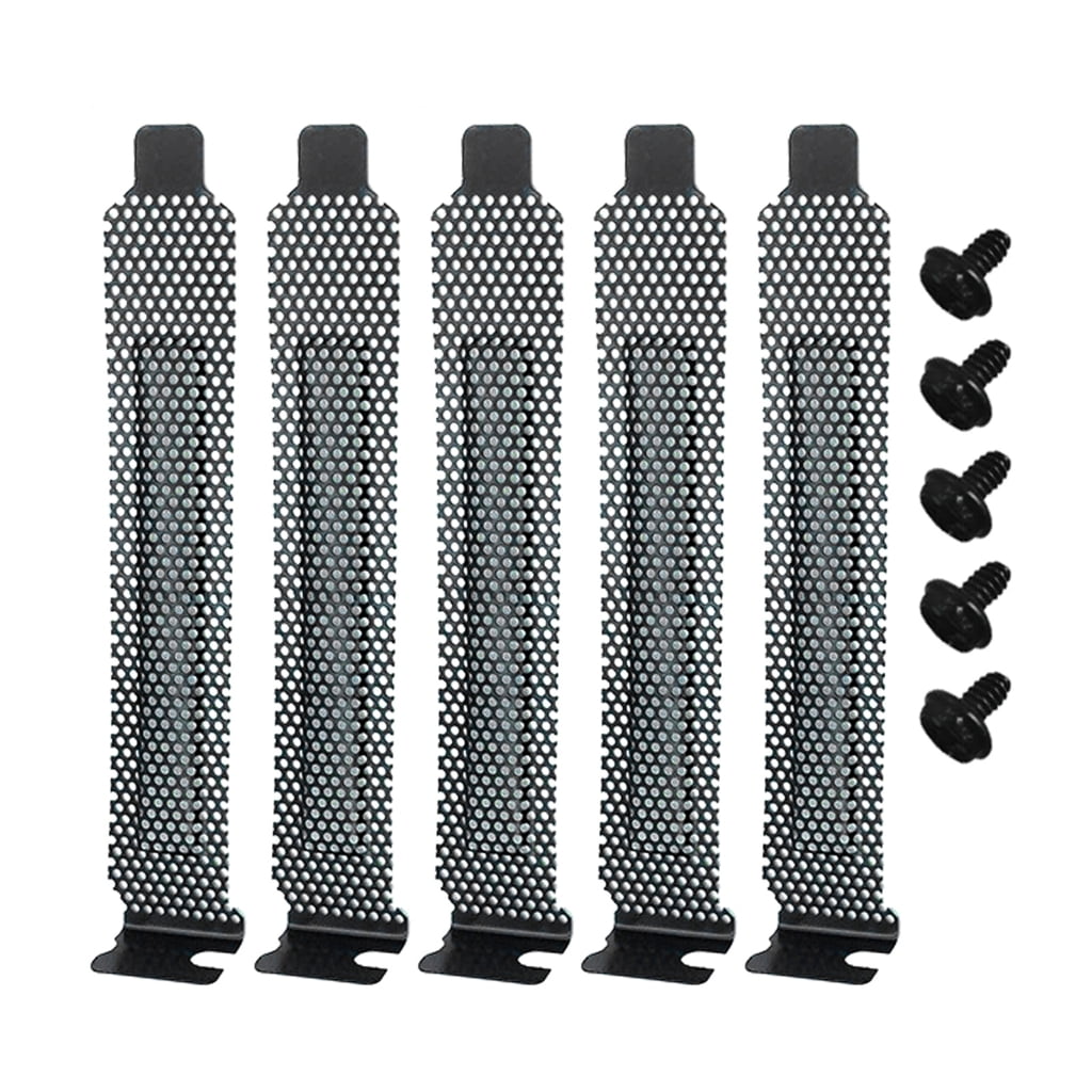 Necvior 5Pcs PC Case PCI Expansion Slot Back Plate Cover Dust Filter ...