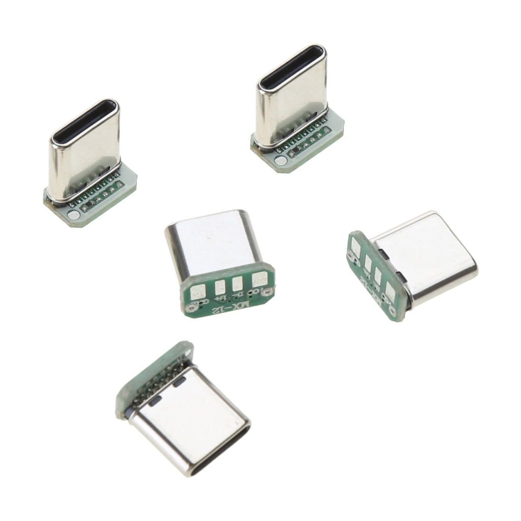Necvior 5pcs 16Pin Type C Male Type C Male Vertical Board Extended Data ...