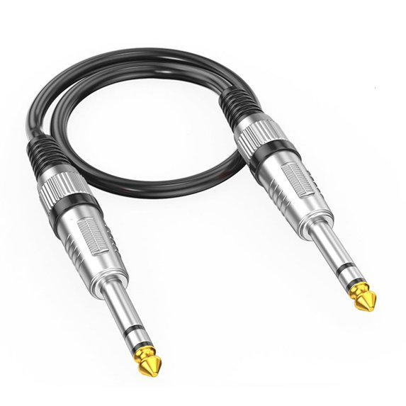 Necvior 6.35mm Stereo Sound Cable Cord Male to Male Connectors Wire Line for Live Studio ...