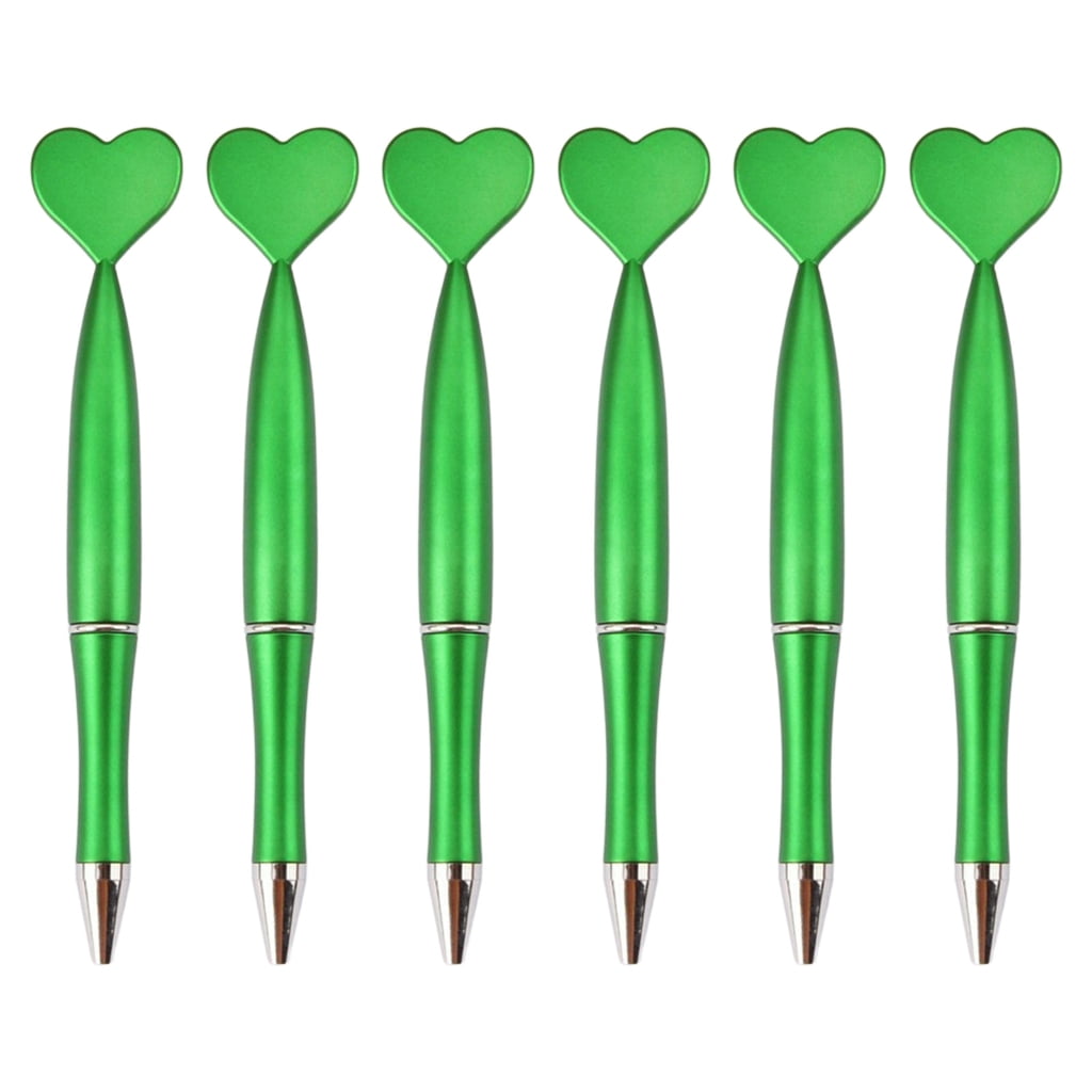 Necvior 6 Pcs Ballpoint Pen with Black Ink Heart Shaped Pen Writing ...