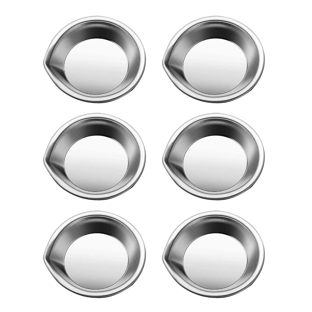 Necvior 6 Pcs Small Paint Palette Paint Metal Mixing Palette Tray Round ...