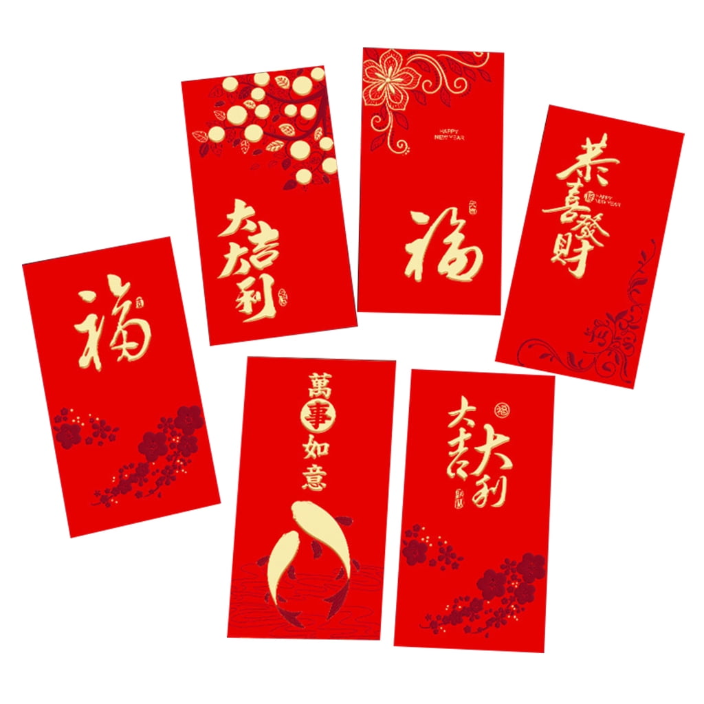 Necvior 6 Pieces Traditional Lunar New Year Money Packets 2025 Snake ...