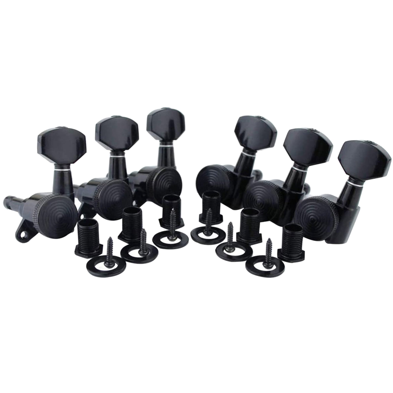 Necvior 6Pcs Guitar Locking Tuners (3L + 3R Handed), 1:18 Ratio Lock ...