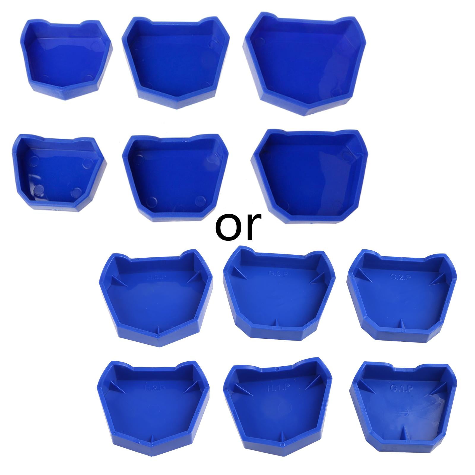 Necvior 6pcs 3 Sizes Lab Plaster Model Base Former Molds Tray Dentist ...