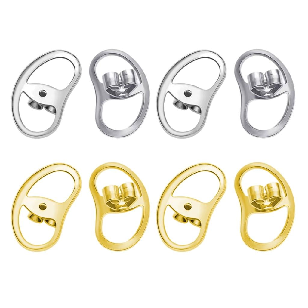 Necvior 8pcs Earring Lifters Metal Earring Stoppers Backings Pierced ...