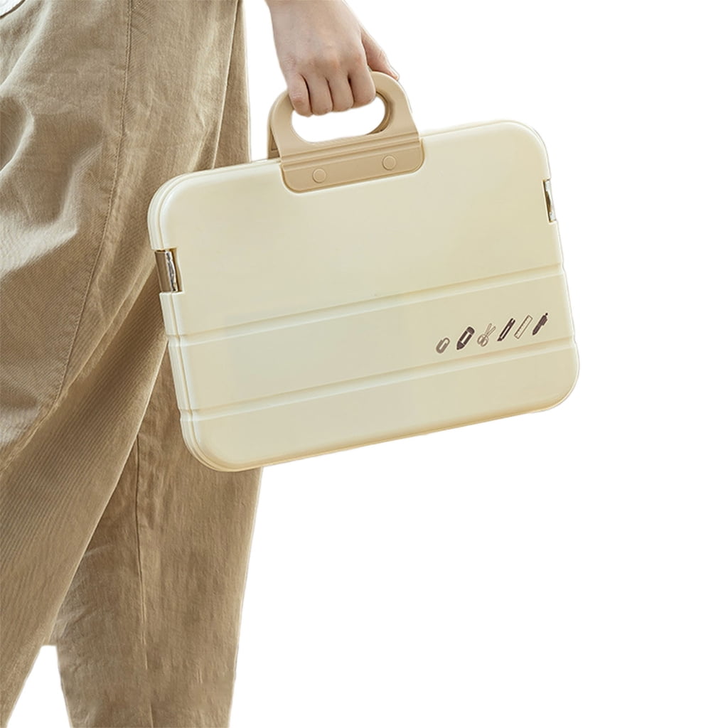 Necvior A 4 File Box with Handle Document Organizer Box File Storage ...