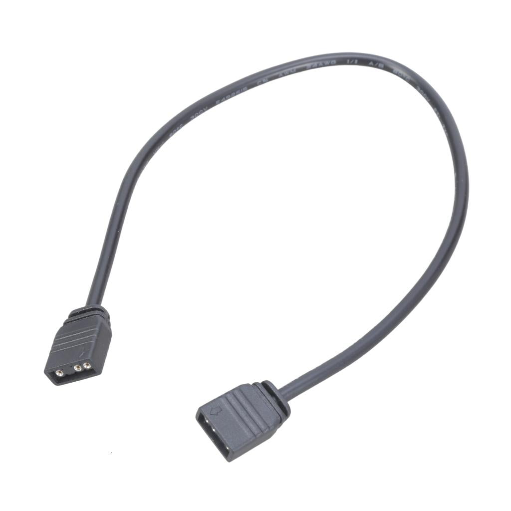 Necvior ARGB 3Pin Extension Cable 30/60CM for Connecting PC Fan and ...