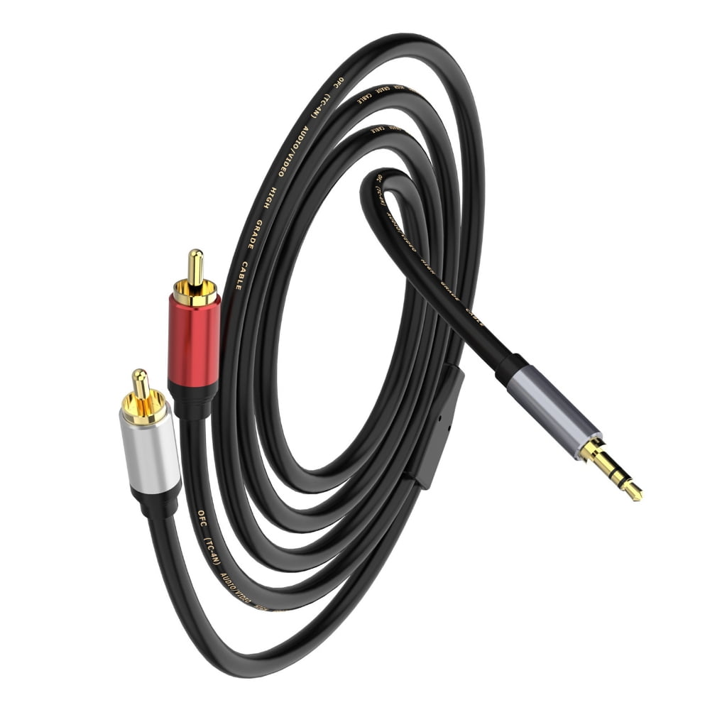 Necvior AUX Auxiliary 3.5mm Stereo Male to 2RCA Y Male Stereo Cable ...