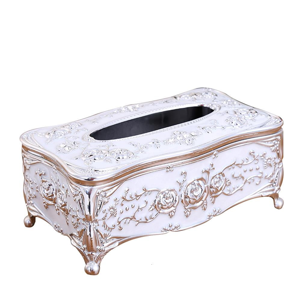 Necvior Acrylic Tissue Box Universal Luxury European Paper Rack Office ...