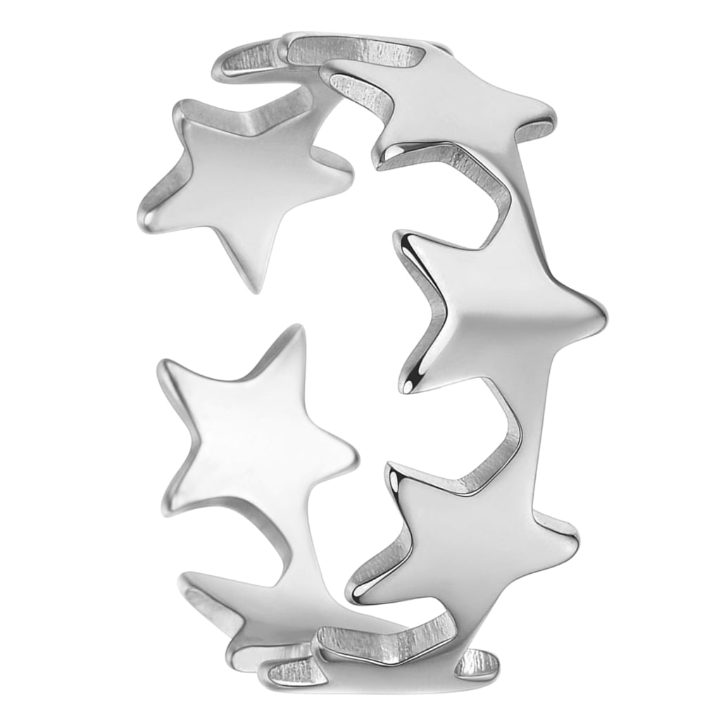 Necvior Adjustable Bands Rings Stainless Steel Pentagrams Rings ...