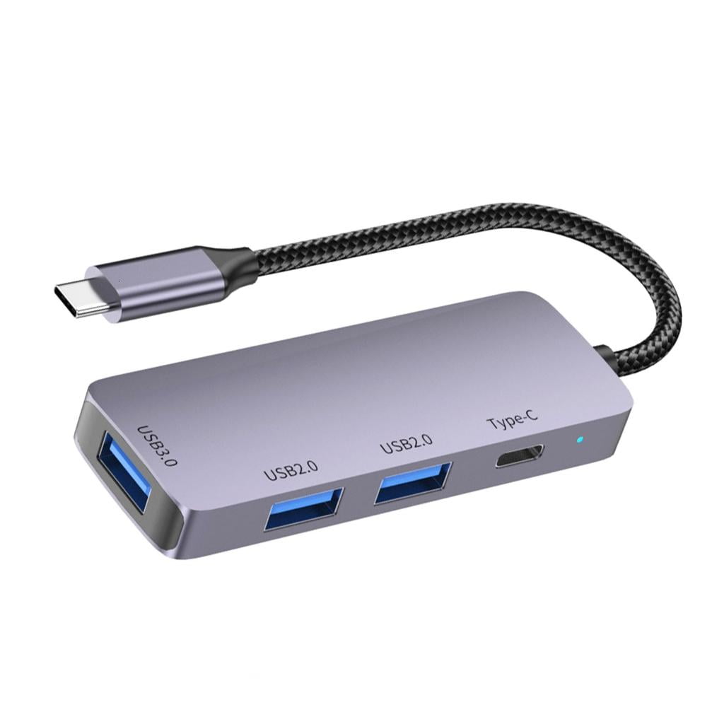 Necvior Aluminum Type C Hub 4 in 1 Hub with Type C Ports and USB 3.0/2. ...