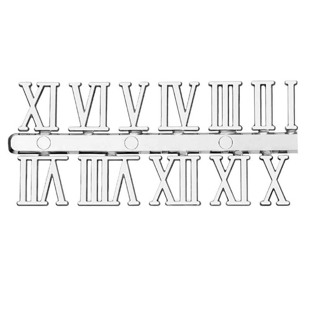Necvior Artistic Clock Numerals Kits Stylish Metal Arabic or Roman ...