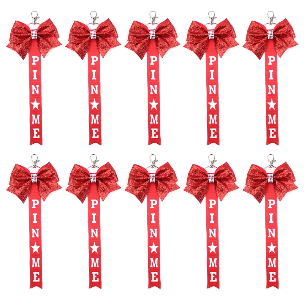 Necvior Assorted 10 Cheer Bows Keychains Accessory for Teen Girls and ...