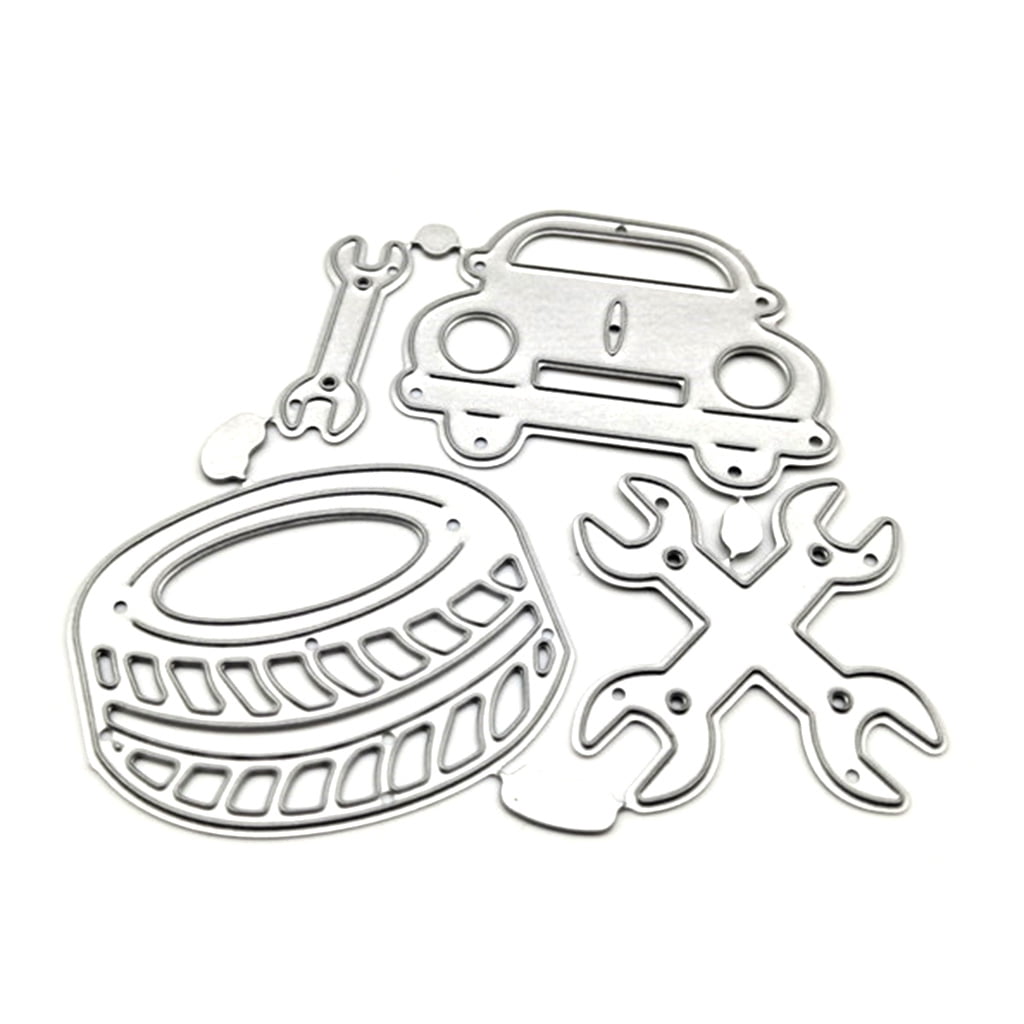 Necvior Auto Mechanic Shape DIY Embossing Mould, Carbon Steel Printing ...