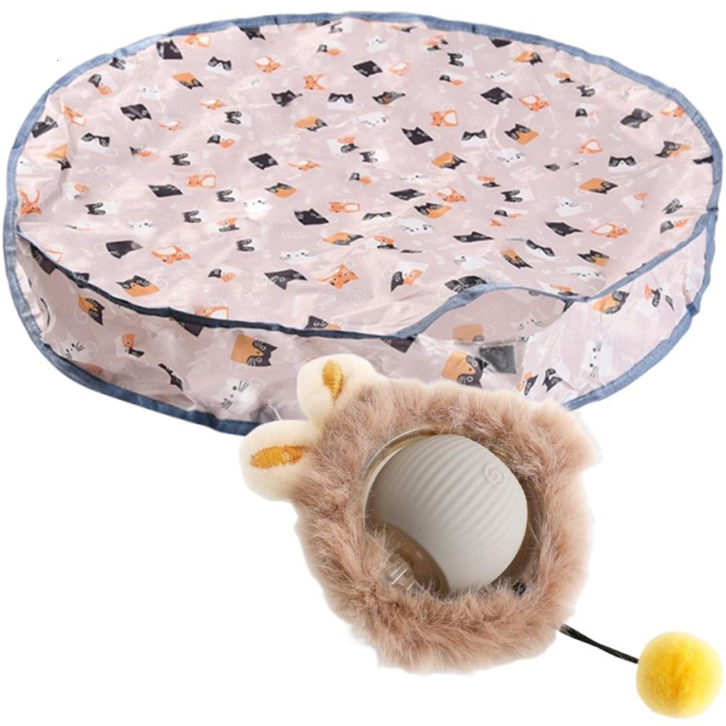 Necvior Automatic Motion Activated Cats Toy Ball with Play Mats Hide ...