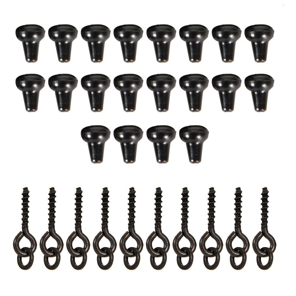 Necvior Bait Screws Oval Link Loop Swivels Hook Stops Shank Beads Carp ...