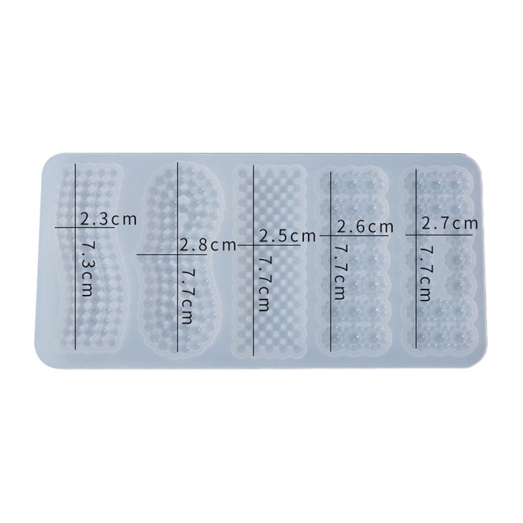 Necvior Barrettes Casting DIY Art Crafts Mold Silicone Mould Hair Pin ...