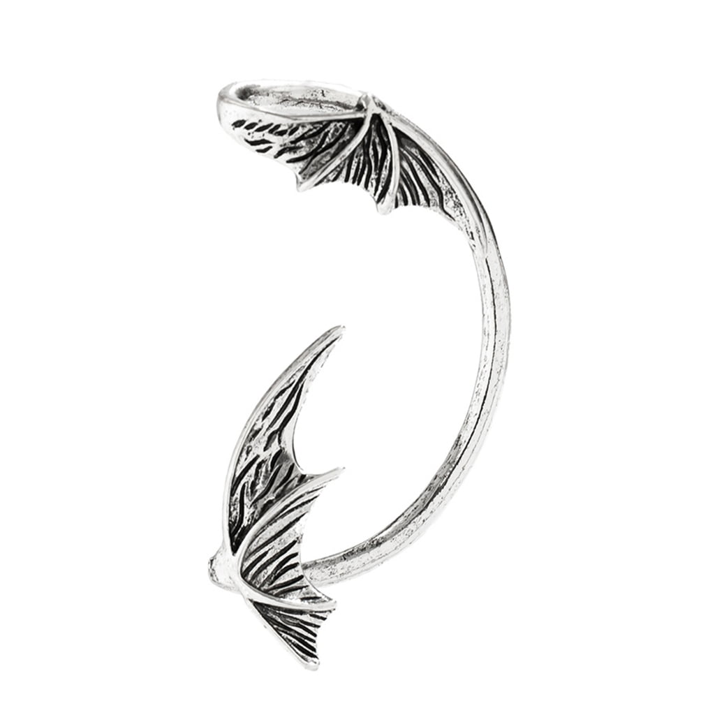 Necvior Bat Ear Clip Earrings Elf Ear Bone Clip Wing Cold Wind Earrings ...