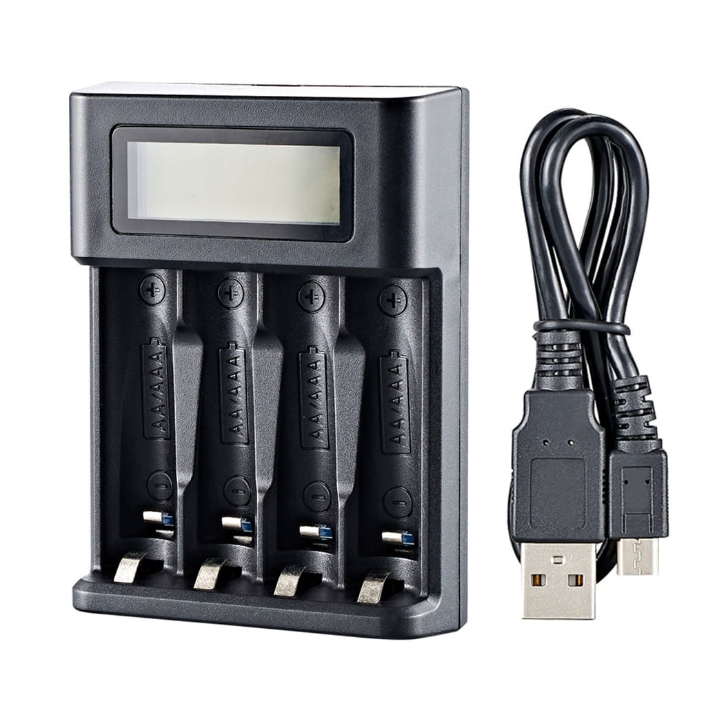 Necvior Battery Charging Adapter with 4 Slot Individually Charging ...