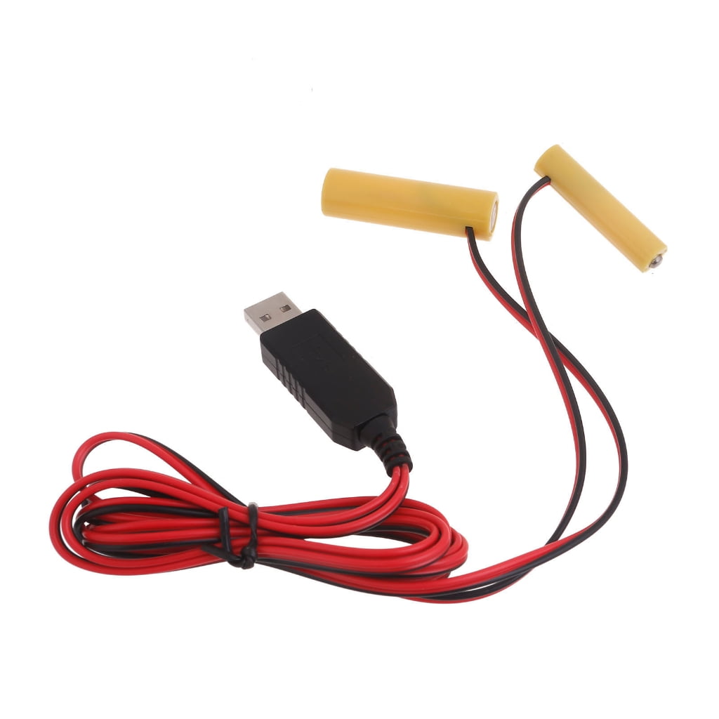 Necvior Battery Eliminators USB to 1.5V LR6 AA+LR3 AAA Dummy Battery ...