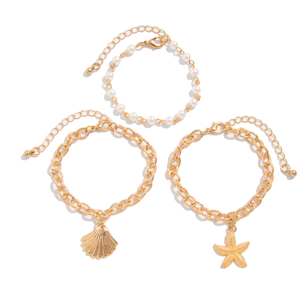 Necvior Beach Jewelry With Conch Pendant Clavicle Chain and Adjustable ...