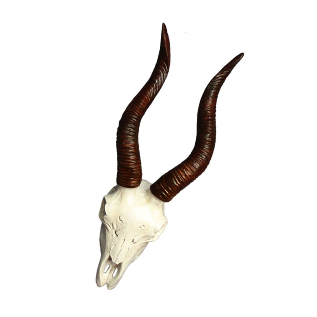 Necvior Beautiful Texture Pattern Long Horn Bulls Head Unique Sculpture ...